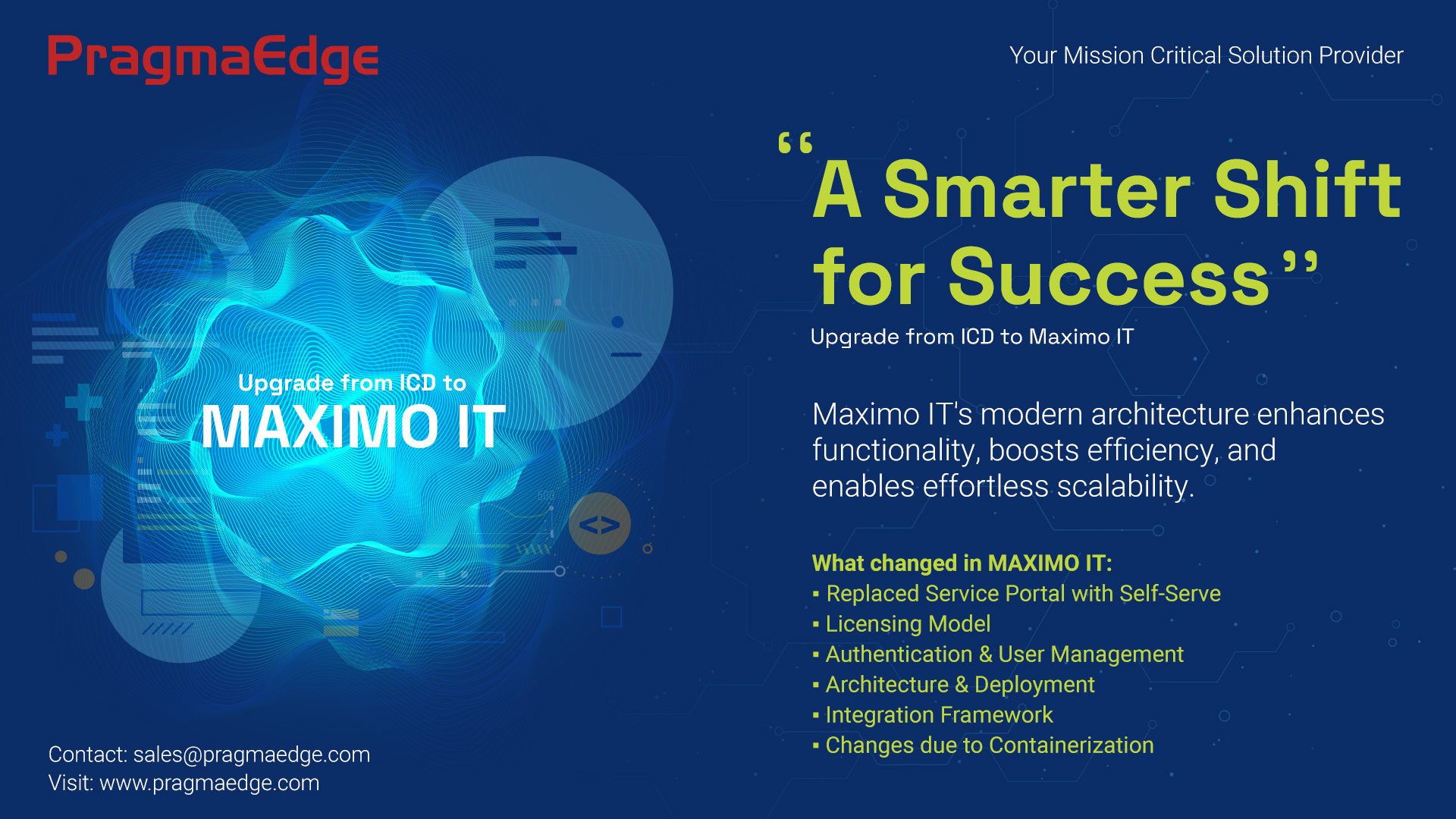 Upgrading from IBM Control Desk (ICD) to Maximo IT | Pragma Edge